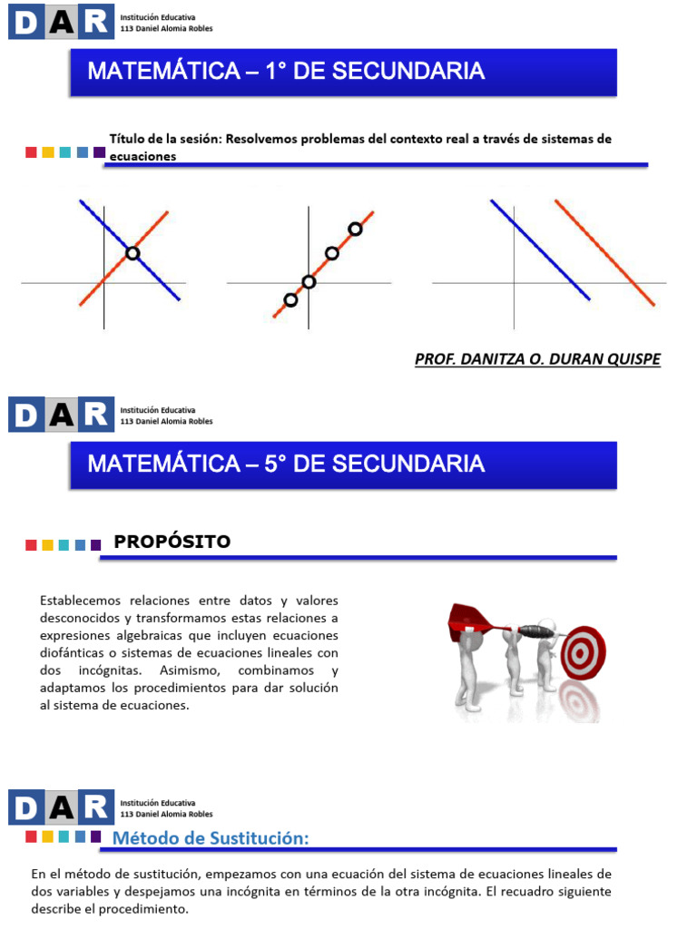 1° Diapositivas SISTEMA - DE - ECUACIONES 34 | PDF | Sistema de ...