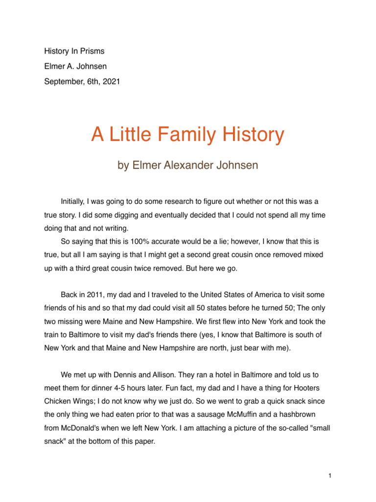 A Little Family History | PDF