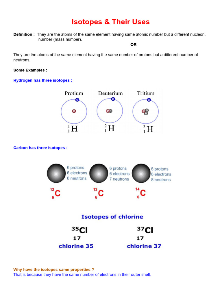 Isotopes & Their Uses | PDF
