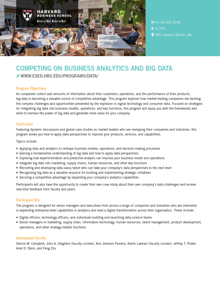 Brochure Harvard | Download Free PDF | Analytics | Big Data