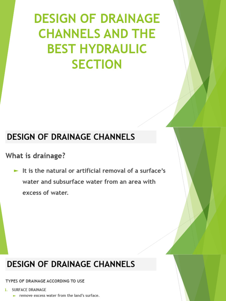 Design of Drainage Channels and The Best Hydraulic - 065033 | PDF ...