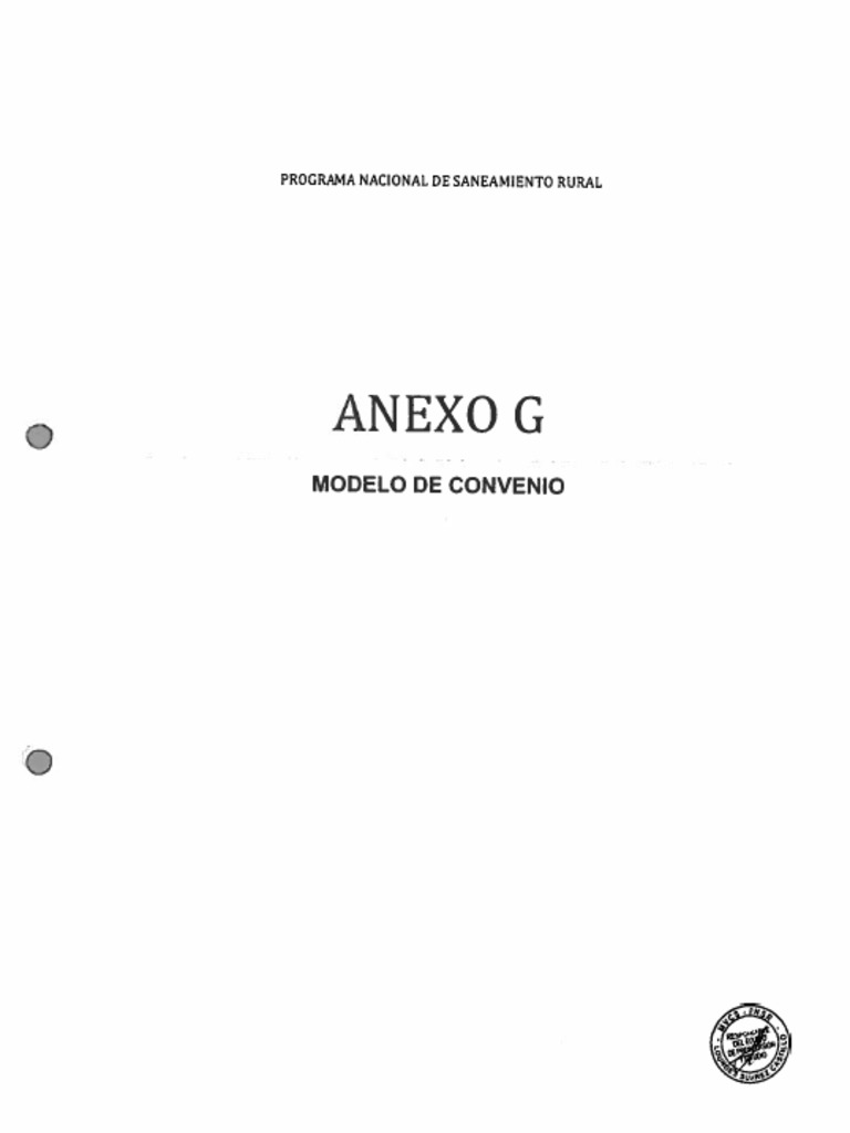 7. ANEXO G_Modelo de Convenio | PDF