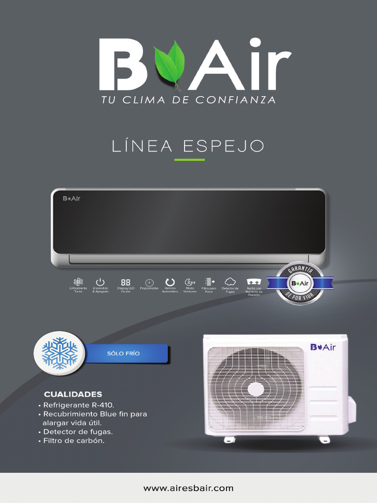 Minisplit Espejo Bair | PDF