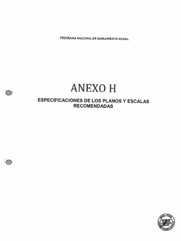 ANEXO H - Especific. de Los Planos y Escalas Recomend. | PDF
