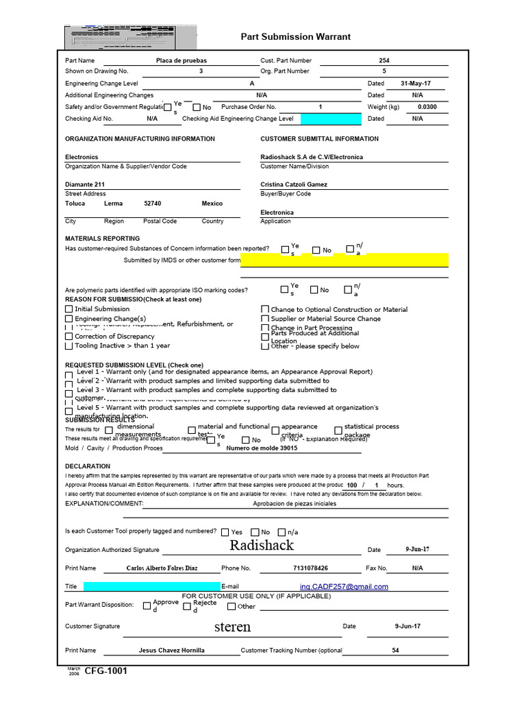 5 Part Submission Warrant Celda | PDF | Business | Engineering