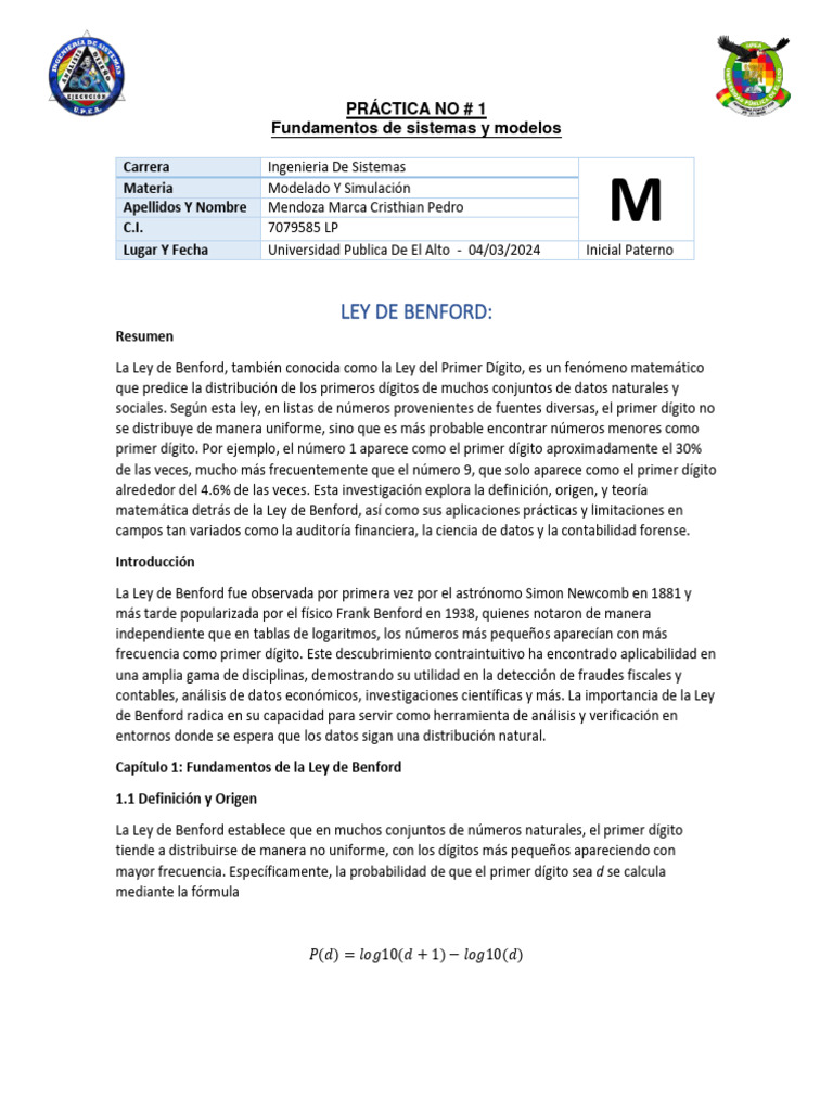 Fundamentos de Sistemas y Modelos Practica 1 | Descargar gratis PDF | Probabilidad | Big Data