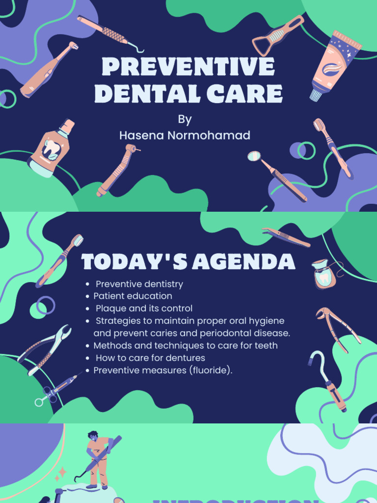Preventive Dental Care Guide | PDF | Oral Hygiene | Human Tooth