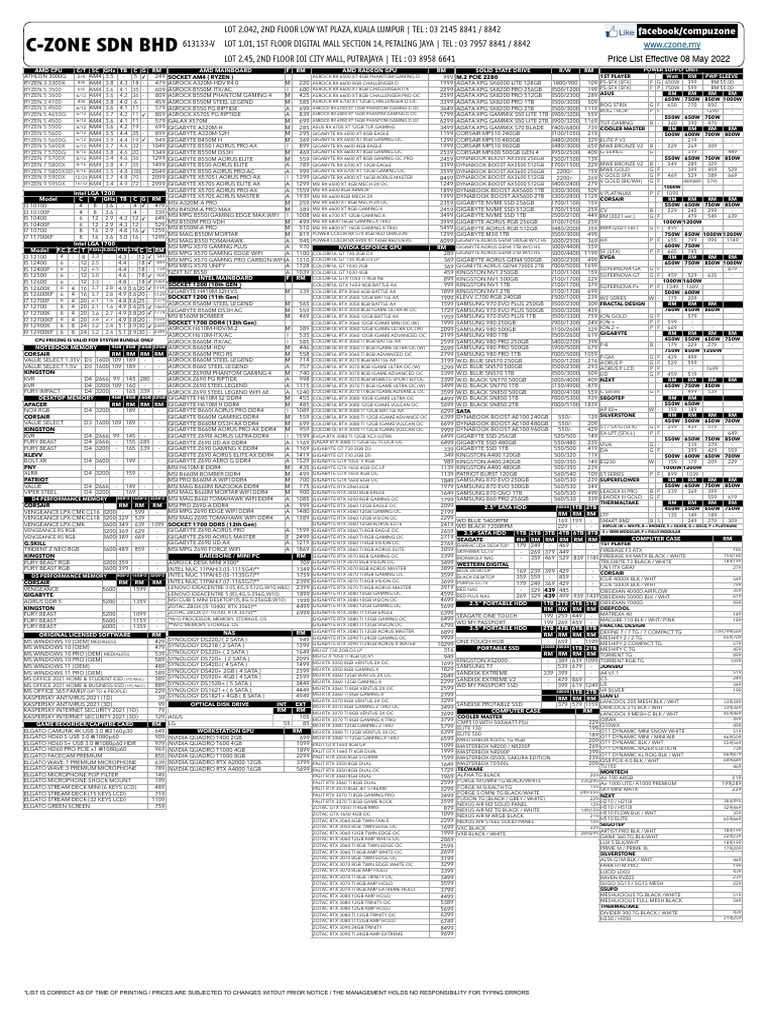 C-zonComp Ref DIY | PDF | Computing | Computer Hardware