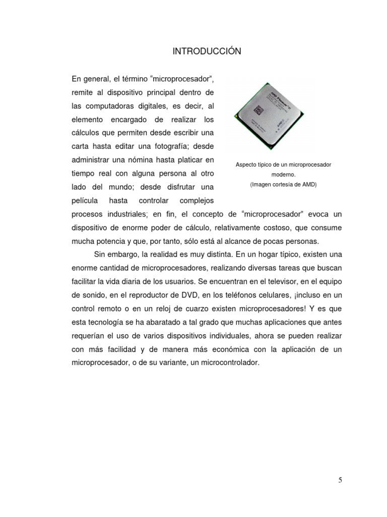 Fundamentos de Los Microprocesadores | Descargar gratis PDF | Microcontrolador | Microprocesador