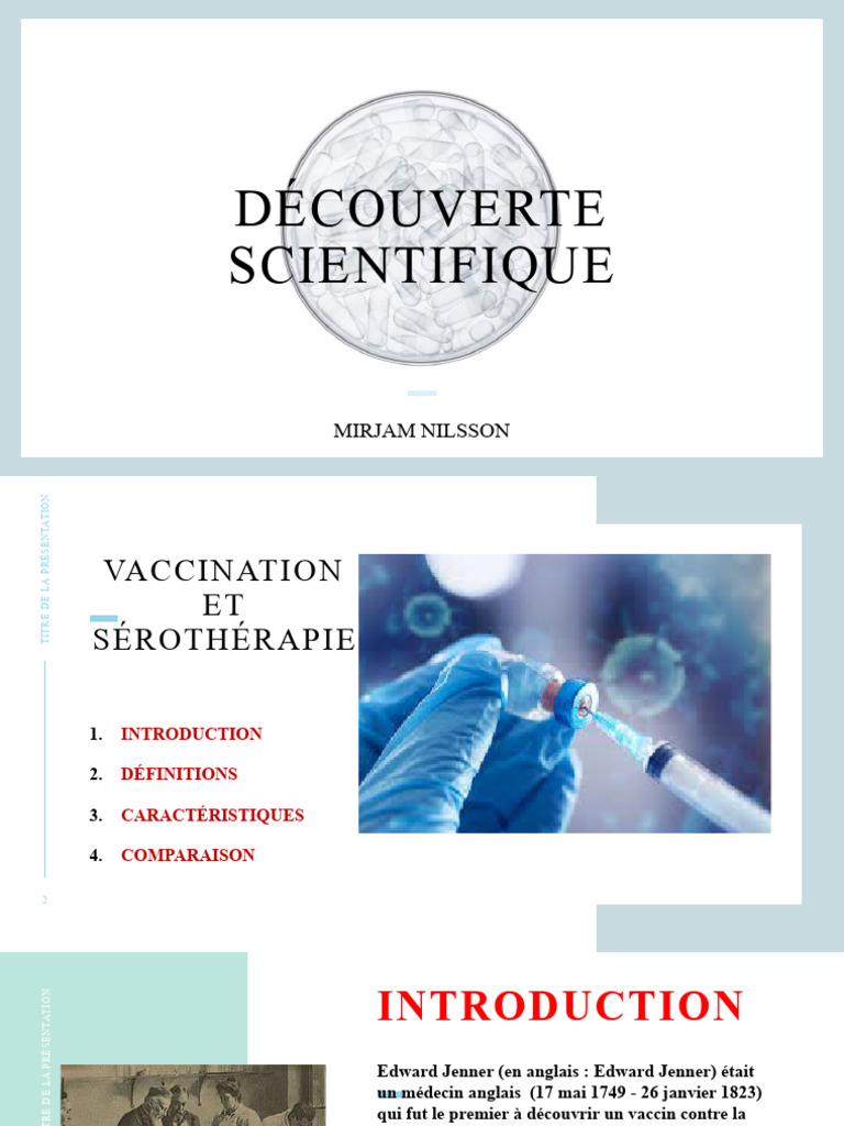 Vaccination vs Sérothérapie : Comparaison | PDF | Vaccins | Vaccination