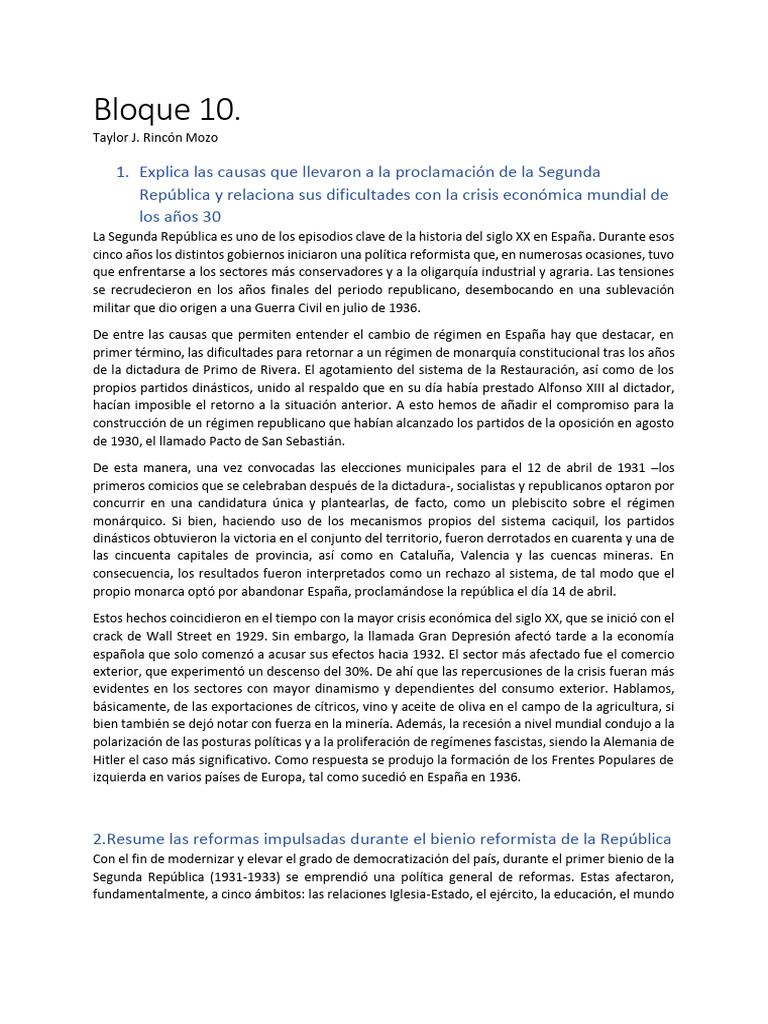 BL 10 | PDF | guerra civil Española | España