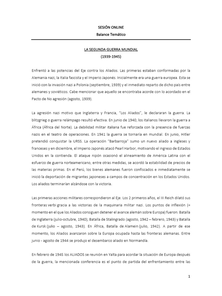 Segunda Guerra Mundial y Guerra Fría | PDF | Alemania nazi | Aliados de ...