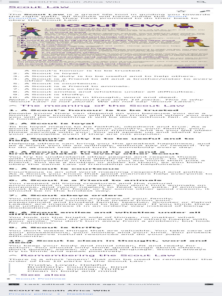 Understanding the Scout Law | PDF | Scouting