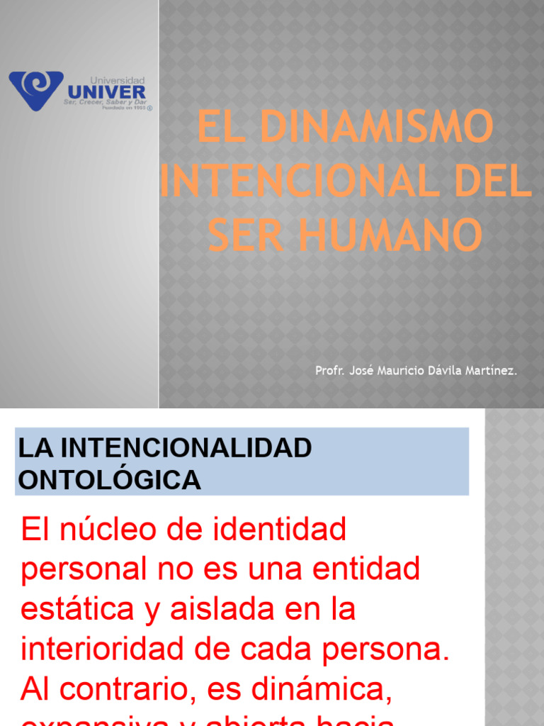 Dinamismo Intencional del Ser Humano | PDF | Trascendencia (filosofía ...