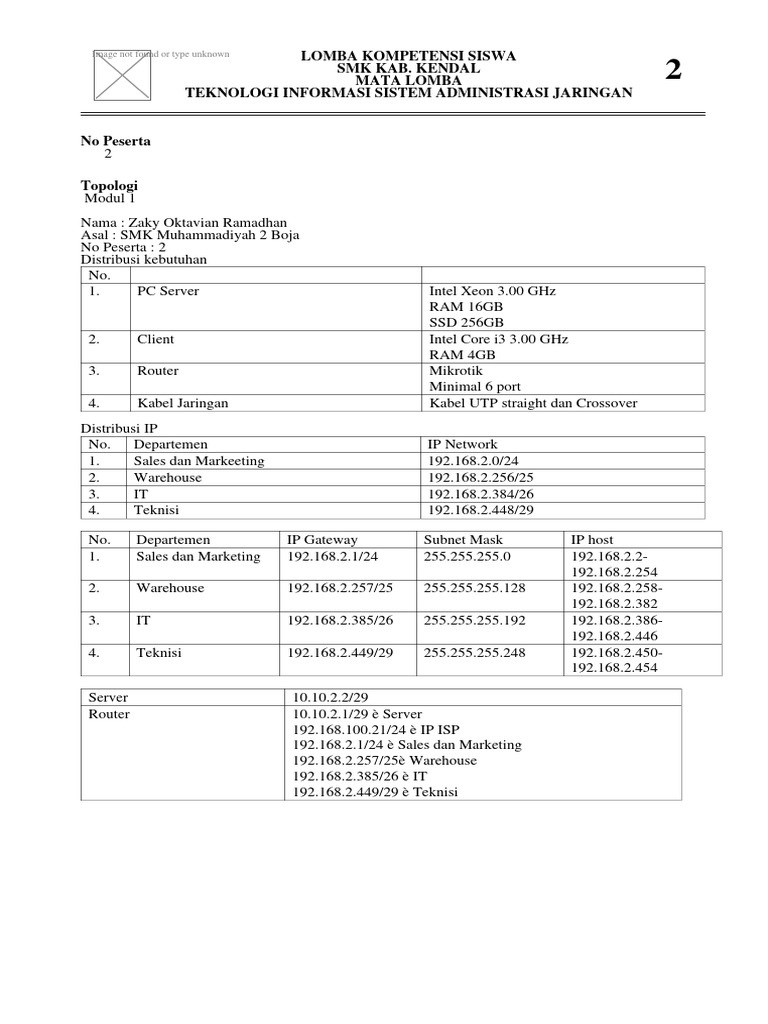 Lomba Kompetensi Siswa SMK Kab. Kendal Mata Lomba Teknologi Informasi ...