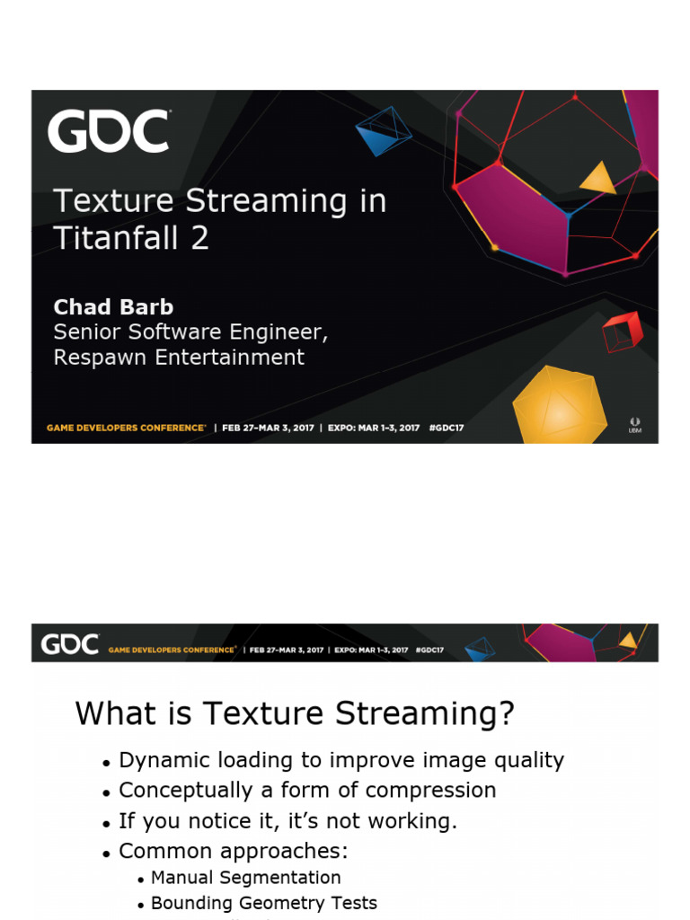 Barb Chad EfficientTextureStreaming | PDF | Texture Mapping | Graphics Processing Unit