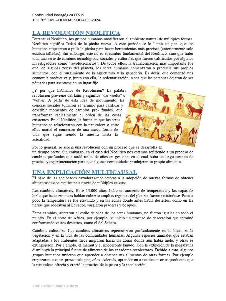 La Revolución Neolítica | PDF | Neolítico | Cazador recolector
