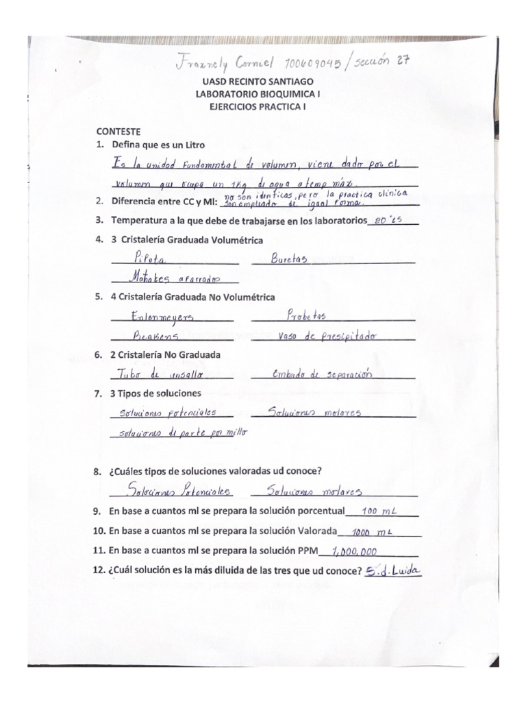 Practica I y Ejercicios. | PDF