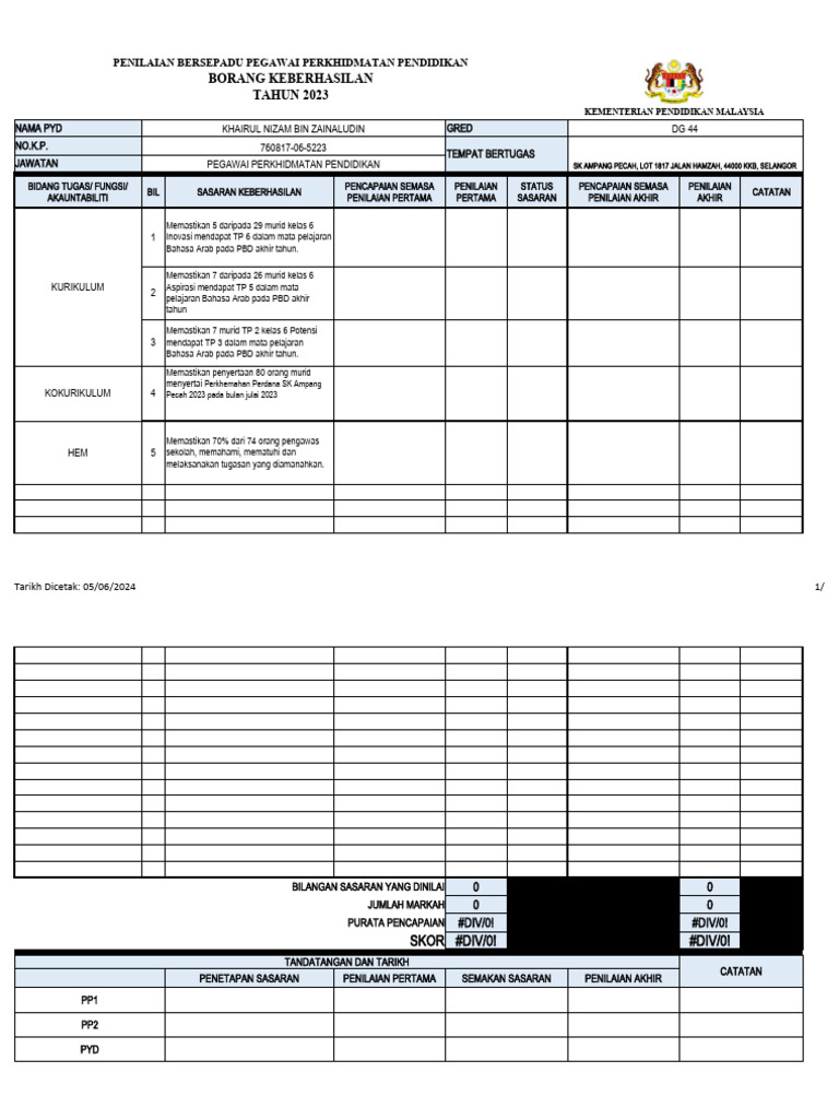 Borang KB 2023 | PDF