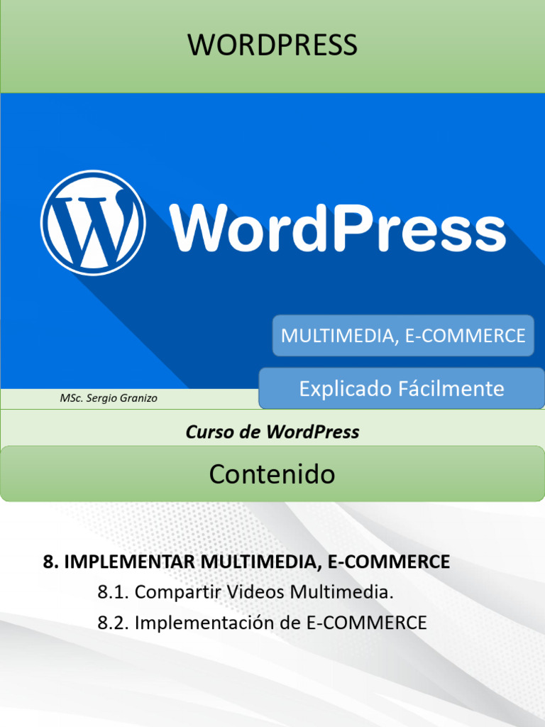 Pr8 Multimedia y E-COMMERCE | PDF | Comercio electrónico | Word Press