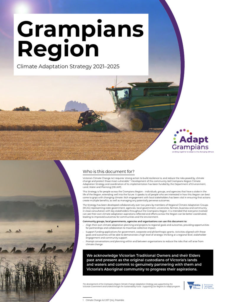 Grampians Regional Adaptation Strategy Accessible | PDF | Climate ...