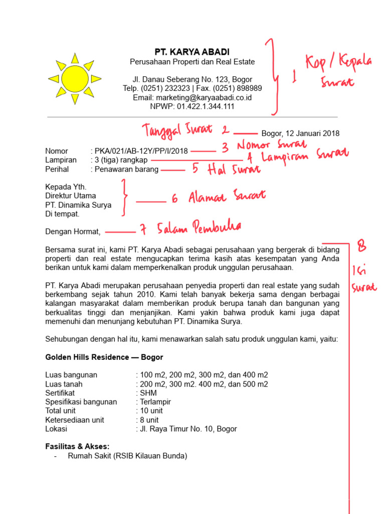 Struktur Surat Penawaran 1 | PDF | Pengelolaan Keuangan & Uang | Hukum