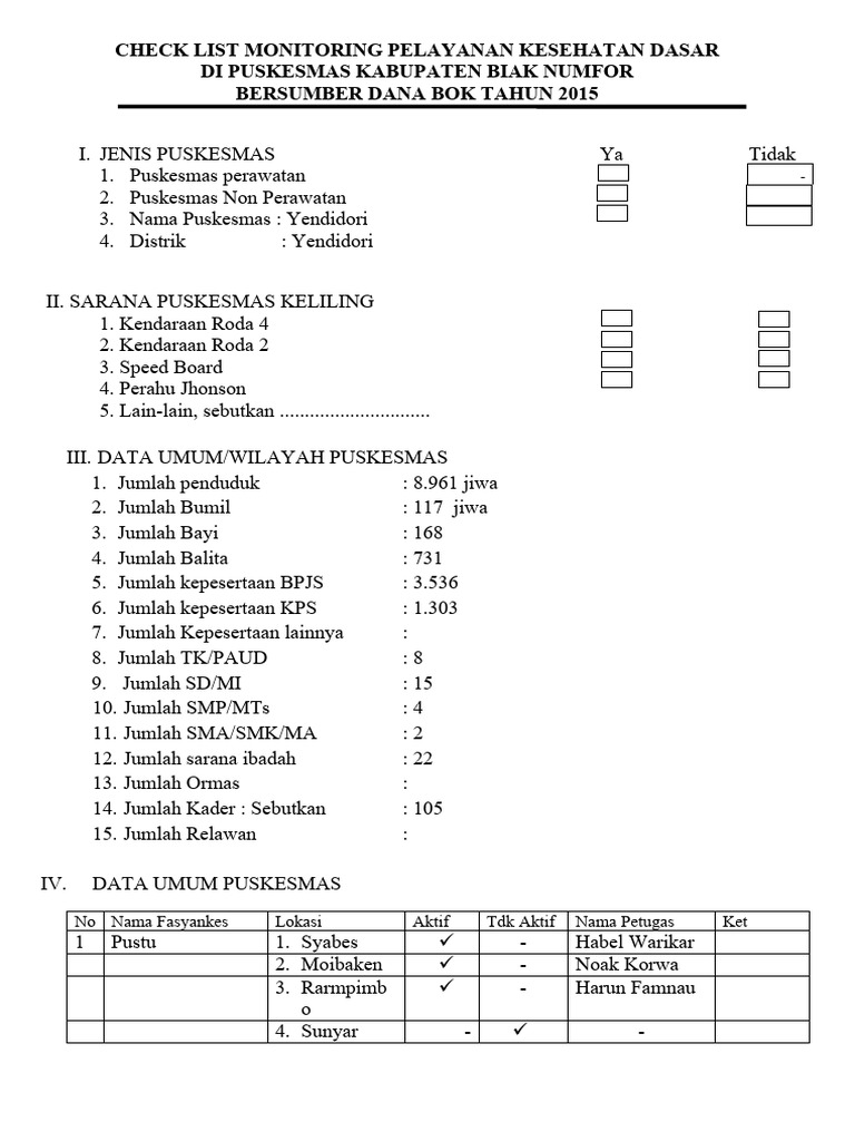 Check List | PDF