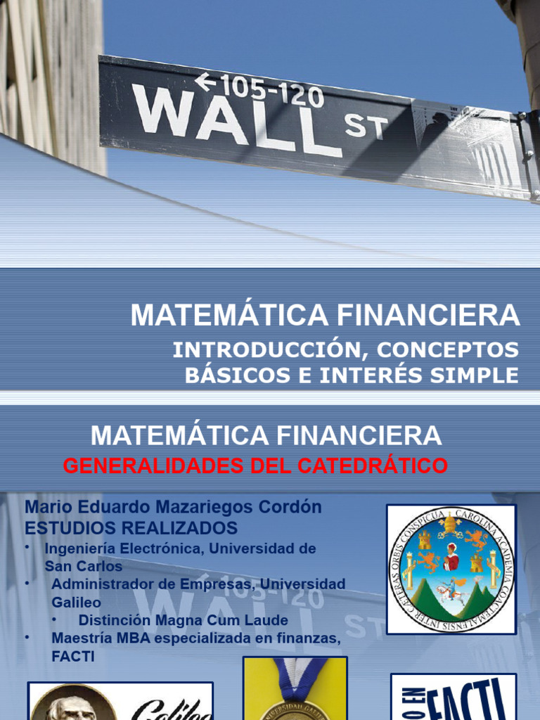 01 Introducci N e Inter S Simple | PDF | Decimal | Finanzas Matemáticas