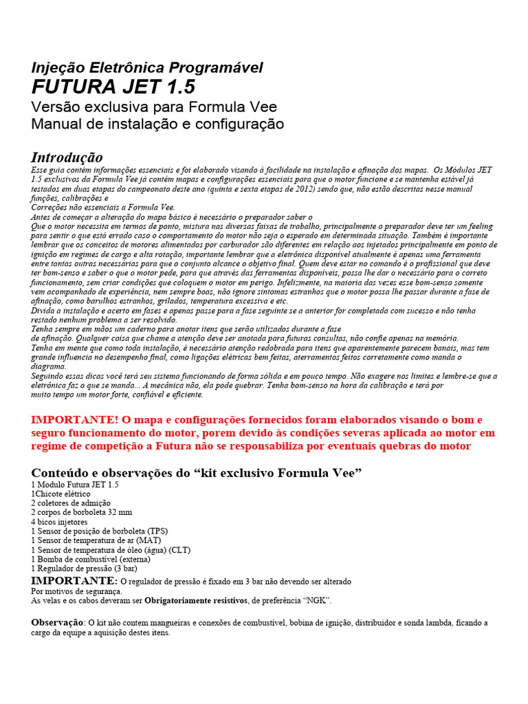 Manual Formula Vee | PDF | Motores | USB