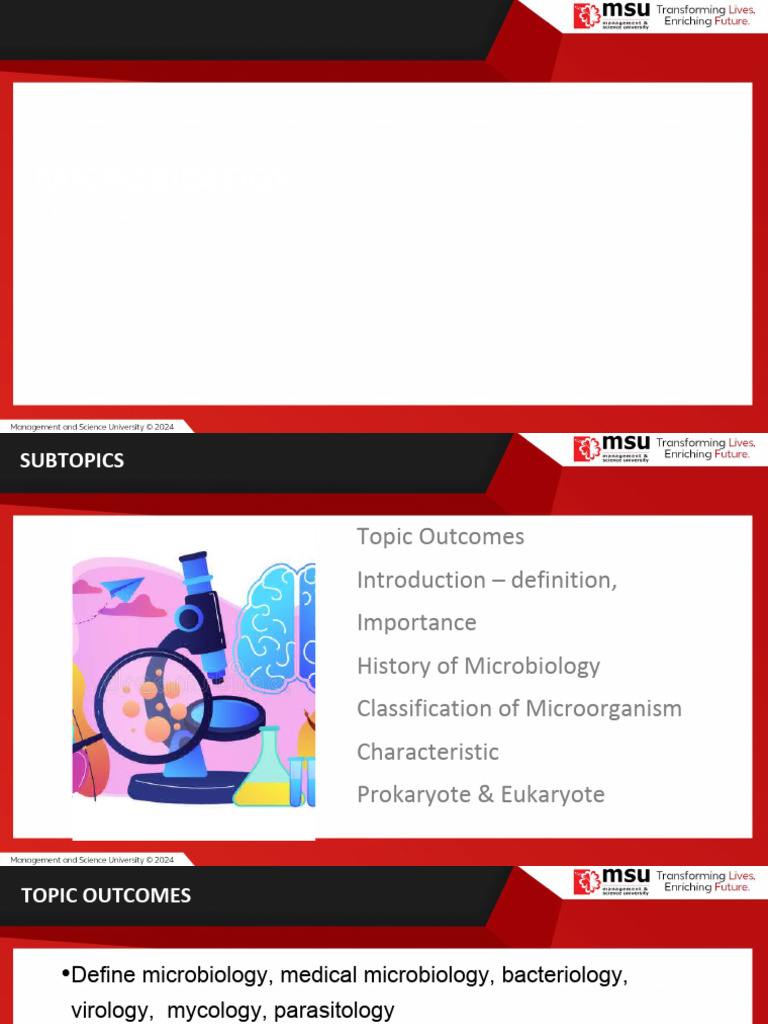 History & Introduction 2024 | PDF | Microbiology | Microorganism