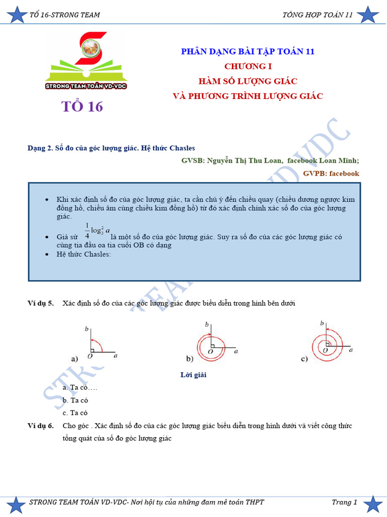 T NG H P Toán 11 Bai1 Dang2 Gv3 | PDF