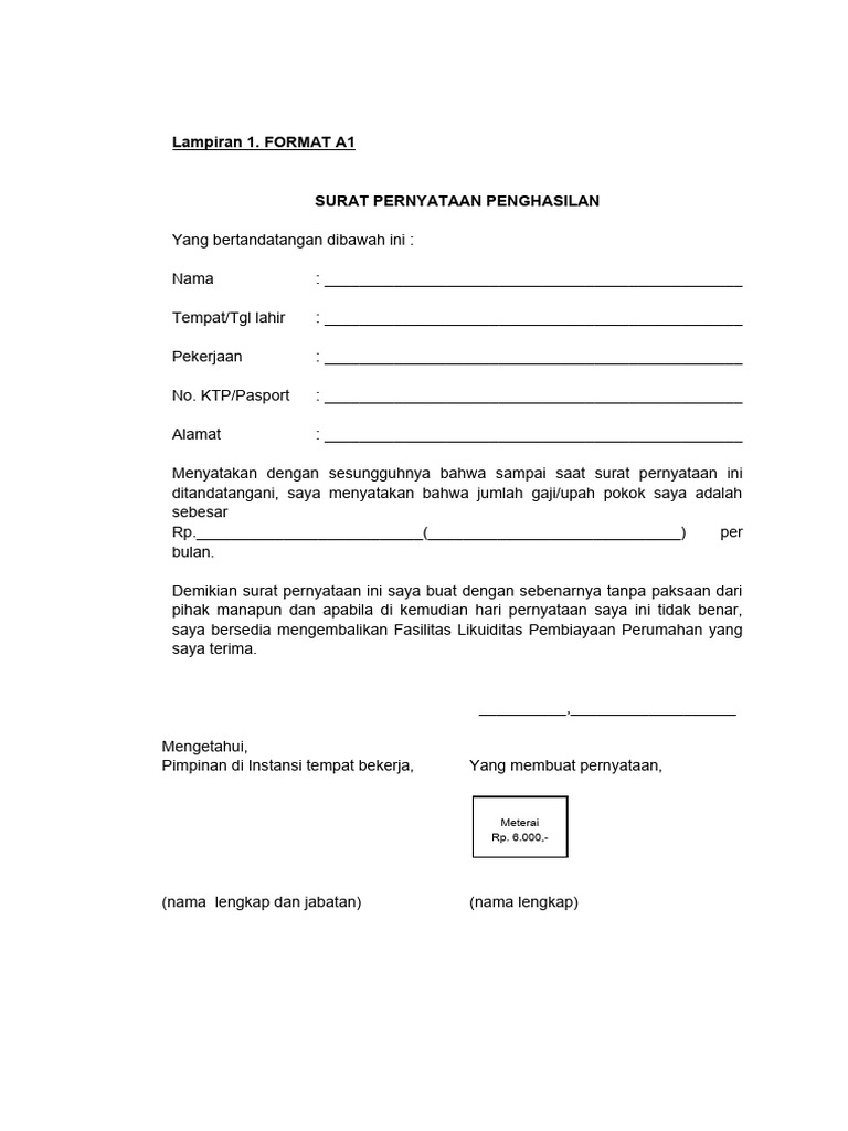 6a. FORM PPR FLPP - Untuk Nasabah | PDF