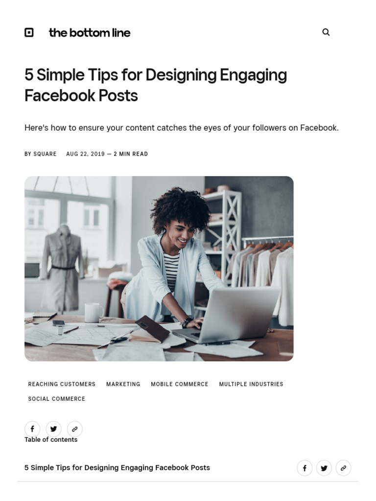 5 Simple Tips For Designing Engaging Facebook Posts - Square | PDF ...