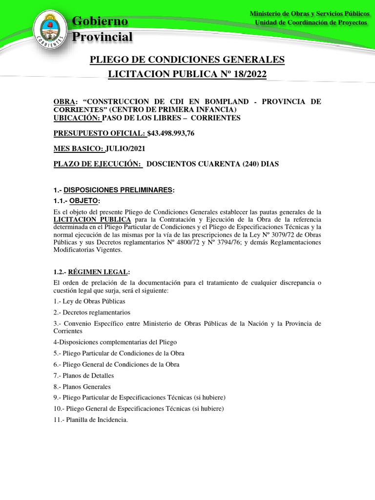 2 - Pliego de Condiciones Generales | PDF | Contabilidad | Bancos