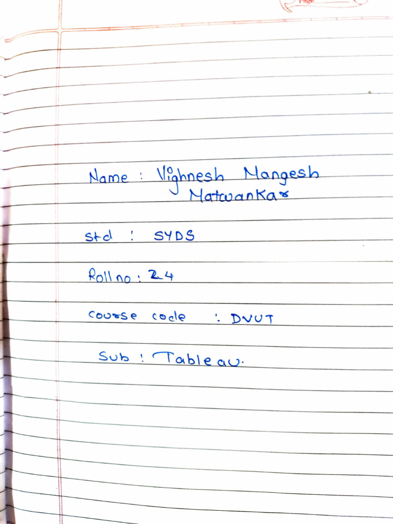 Tableau Roll No 24 | PDF