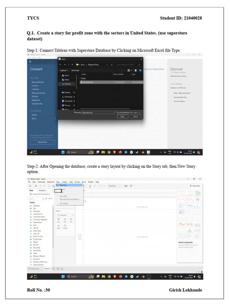 Tableau Practical-yashKamble | PDF | Databases | Information Technology