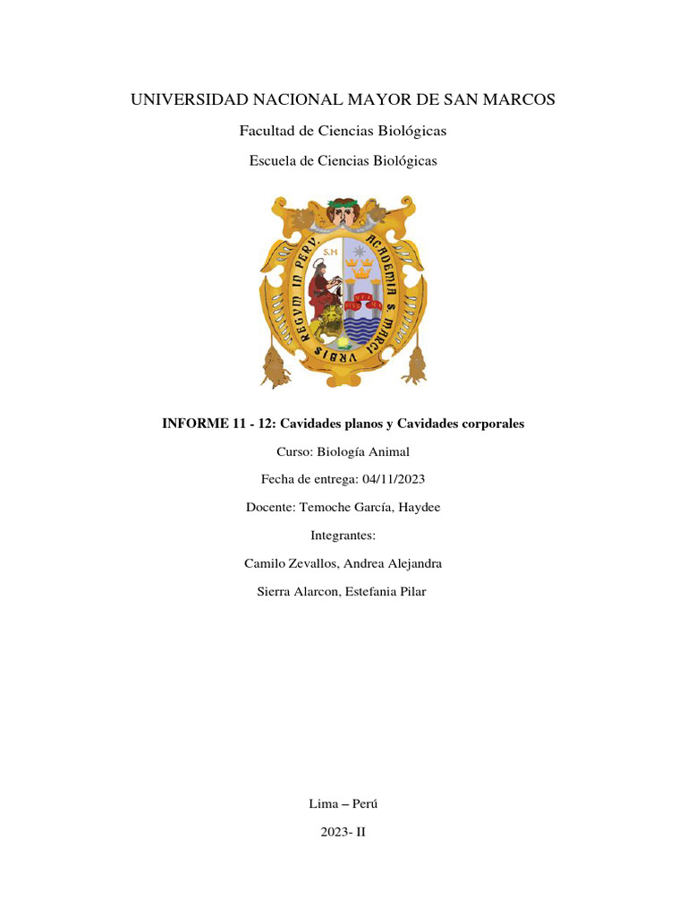 Estudio de Cavidades en Biología Animal | PDF | Biología | Fisiología