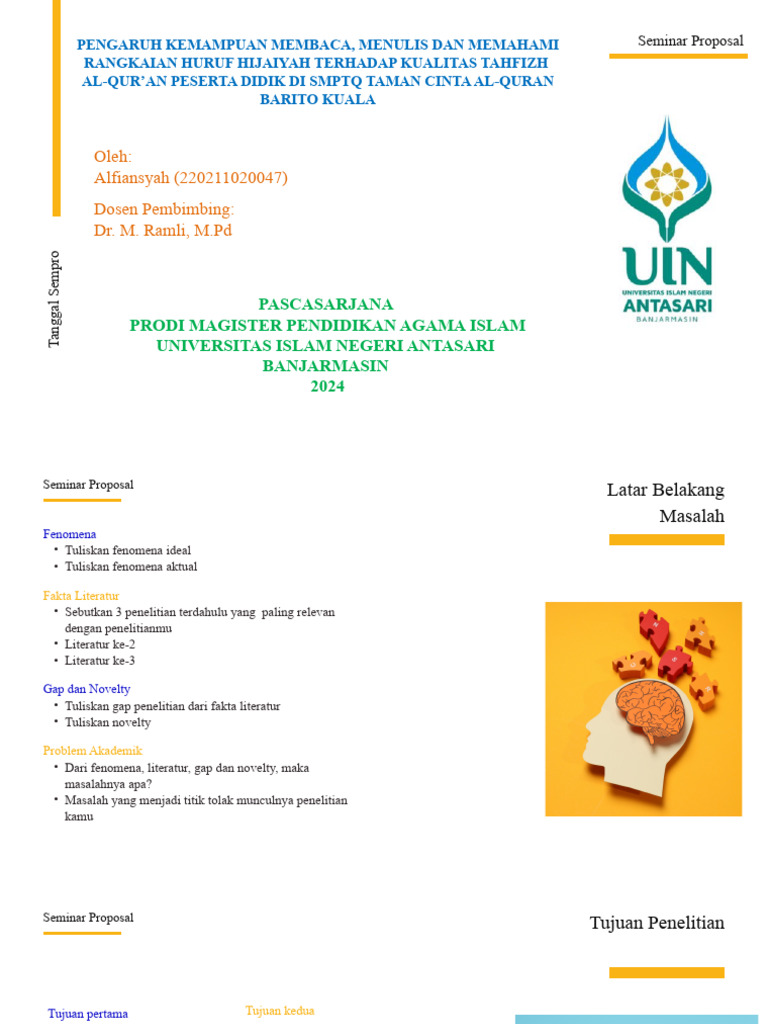 Template PPT Seminar Proposal Kualitatif | PDF | Kajian Bahasa Asing ...