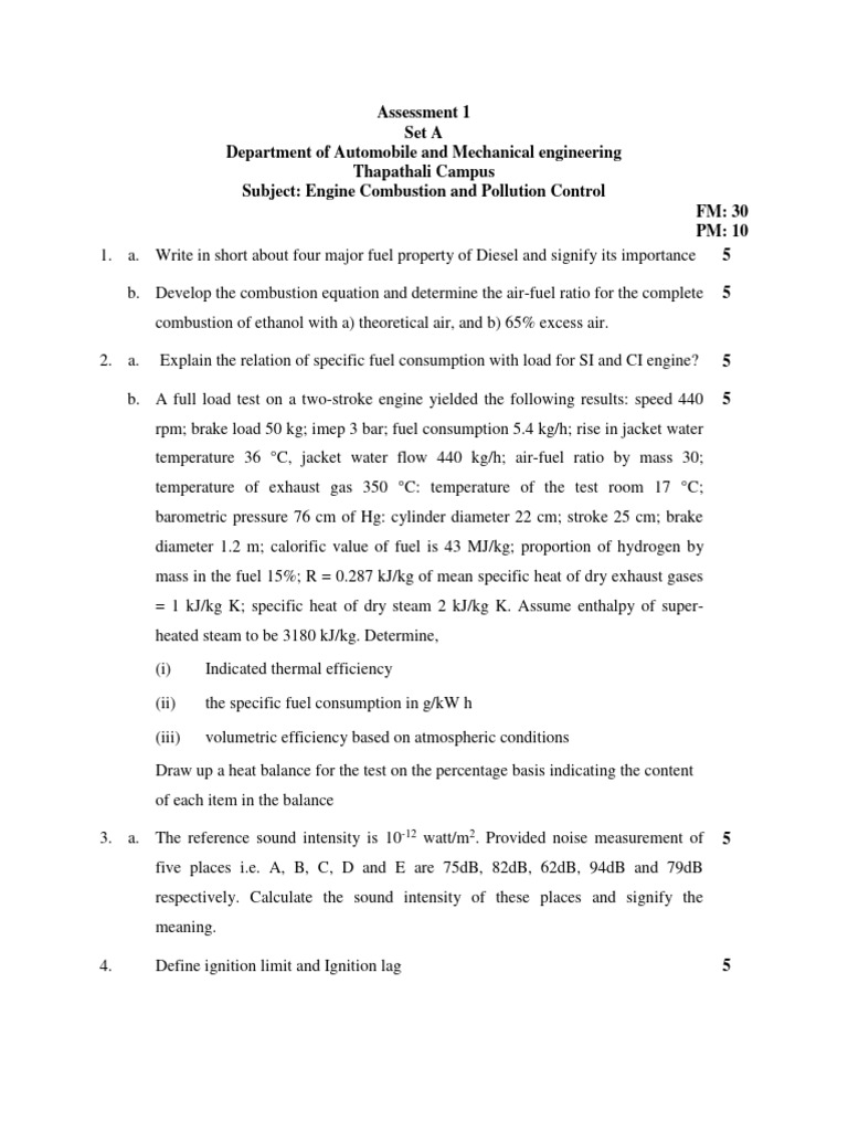 Thermal Lag in Engine Performance | PDF | Internal Combustion Engine ...