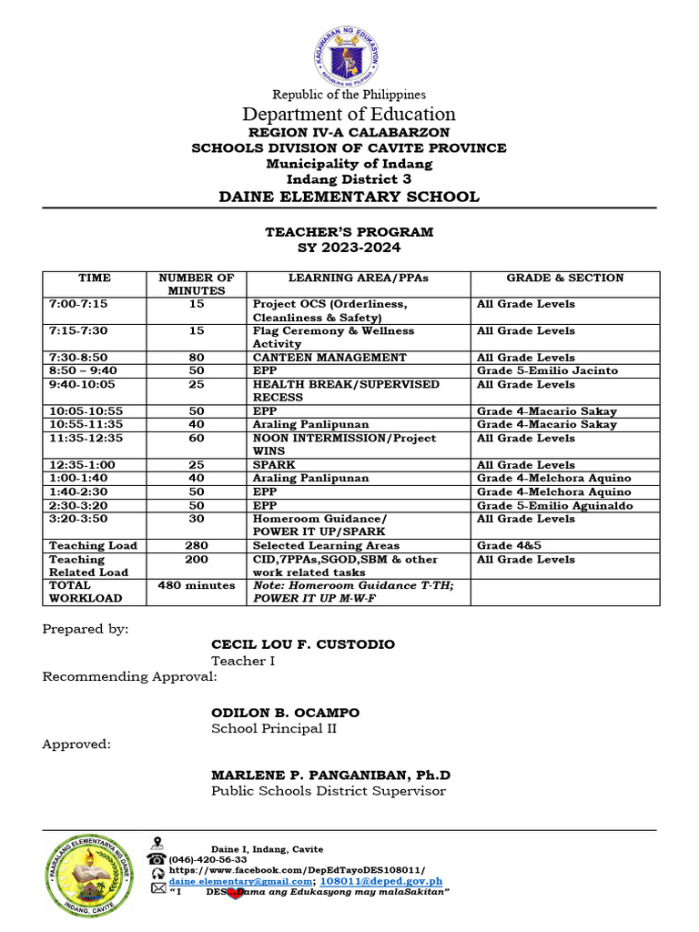 Cecil Lou F. Custodio Editd by Sir Odie Teacher Program SY 2023 2024 ...