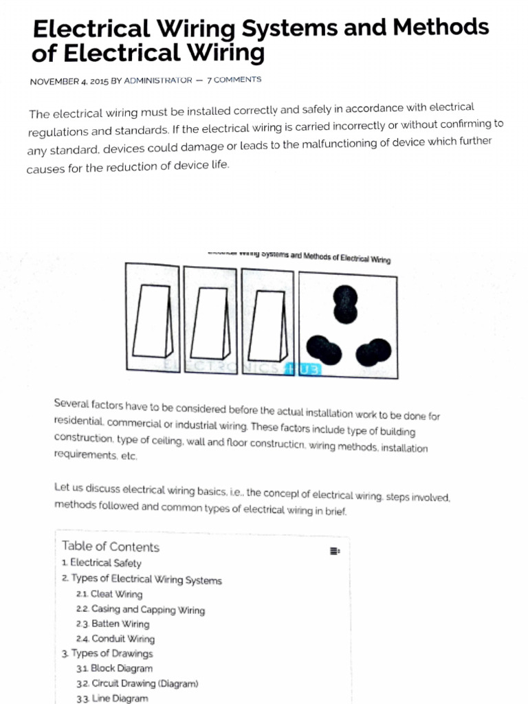 Elec - Work Wiring Method. | PDF | Electrical Wiring | Electrical Connector
