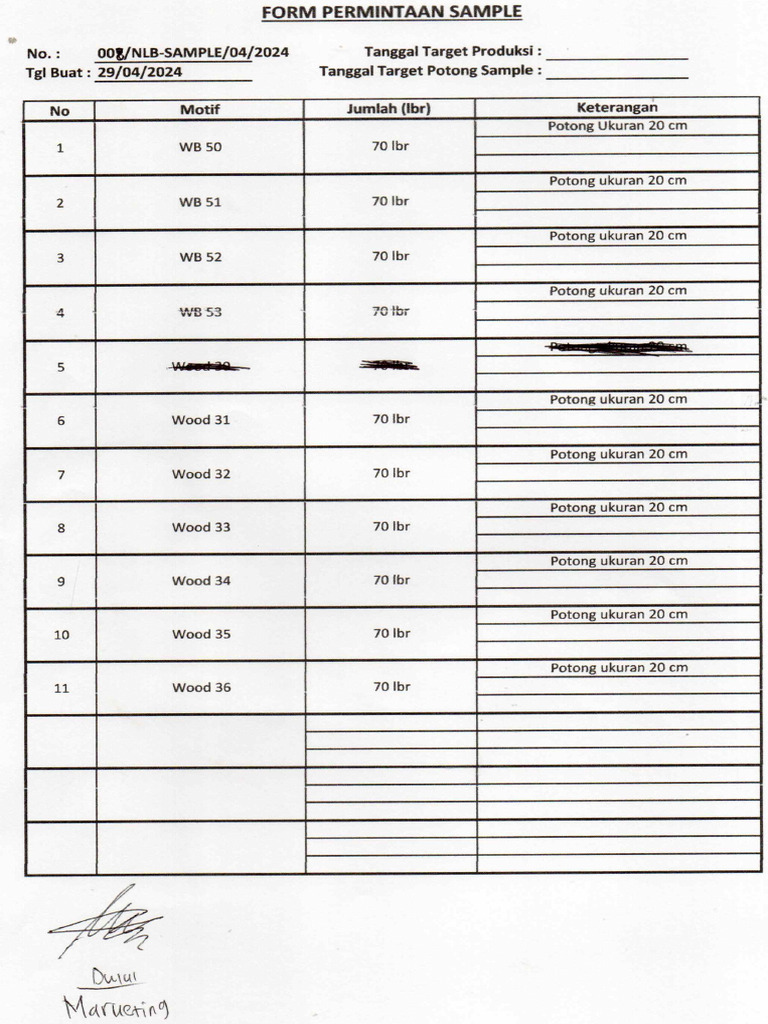 Pengajuan Sample 008-NLB-2024 | PDF