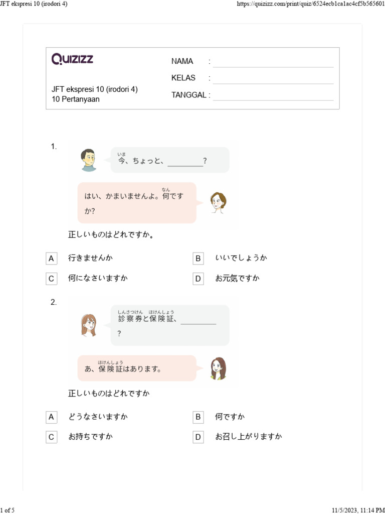 Ekspresi Irodori 10 | PDF