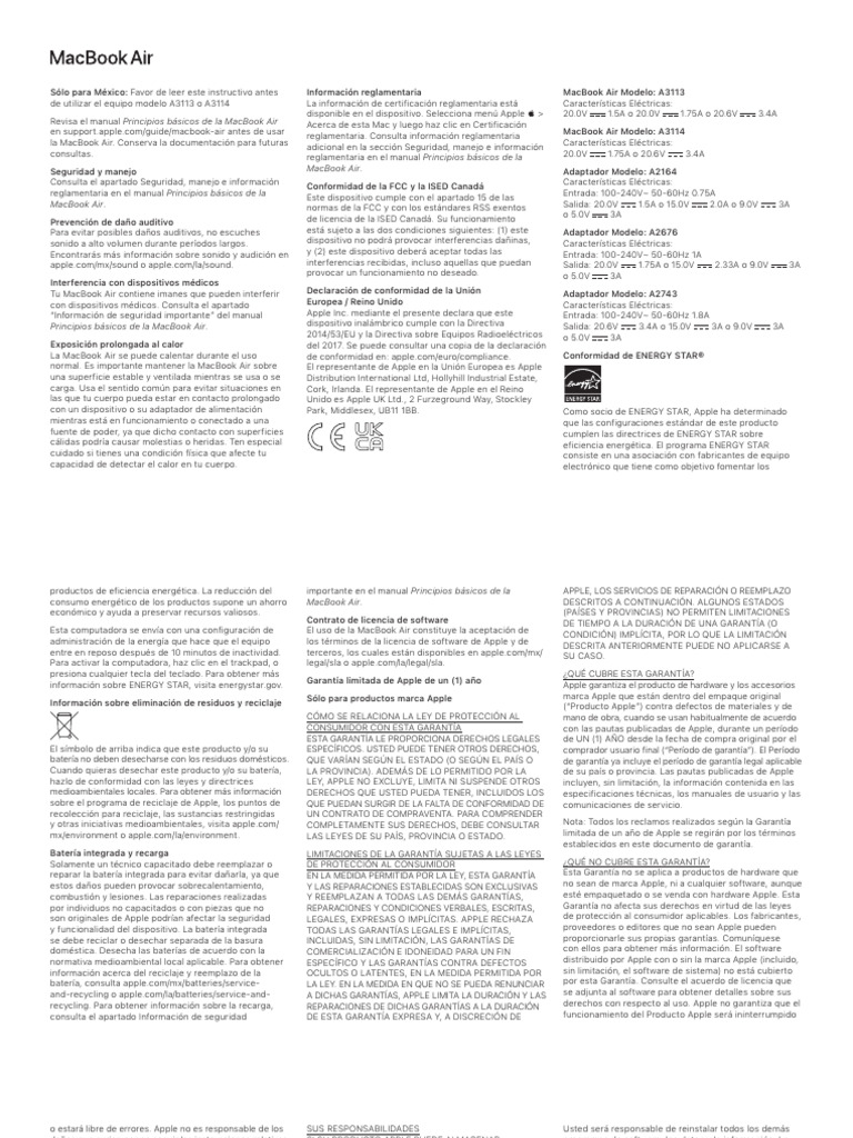 Macbook Air 15inch m3 2024 Info | PDF | Apple Inc. | Software