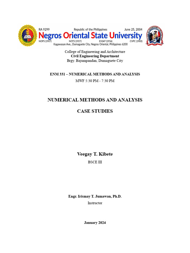 Case Studies | Download Free PDF | System Of Linear Equations | Numerical Analysis