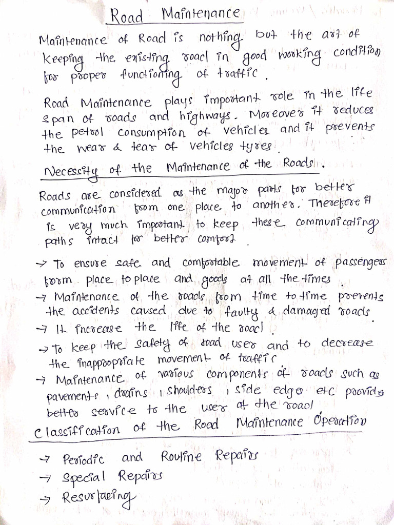 Highway Maintenance | PDF