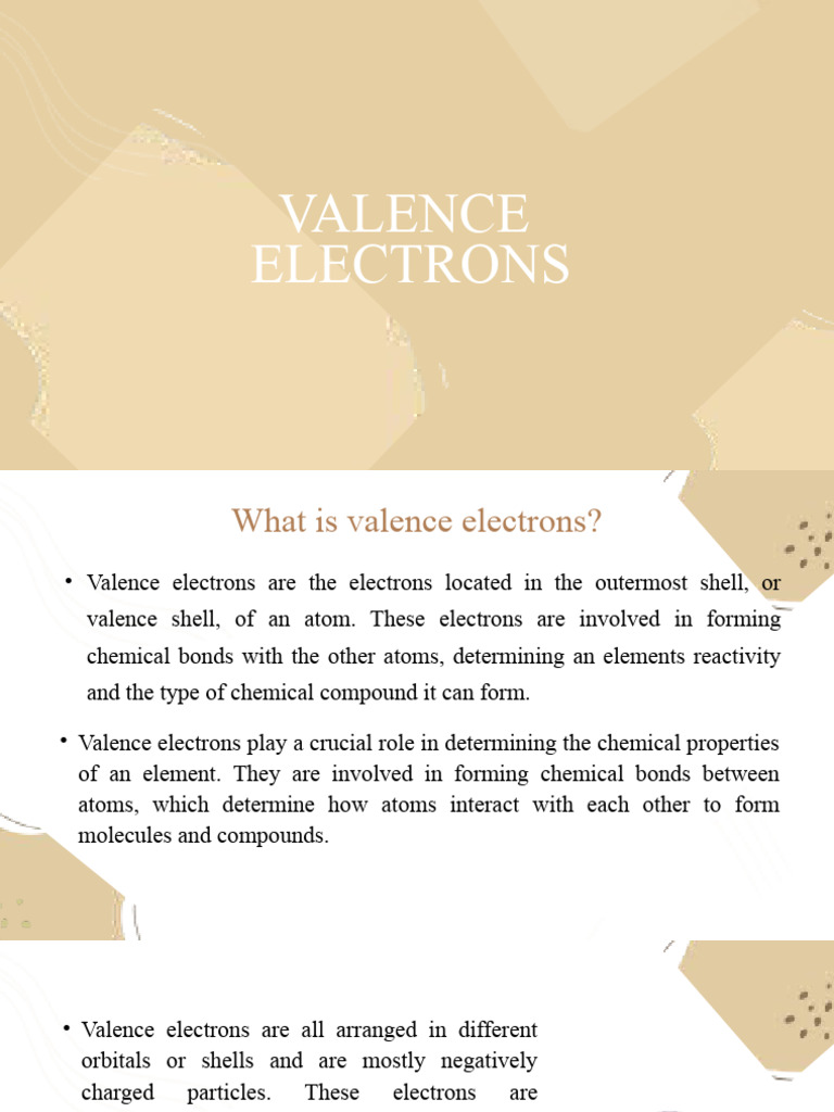 Understanding Valence Electrons Explained | PDF | Chemistry | Atoms