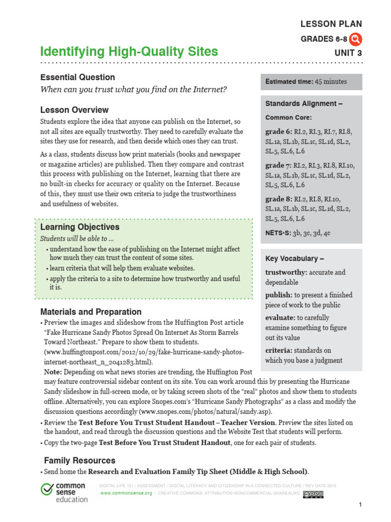 Identifying High Quality Sites | PDF | Wikipedia | Publishing