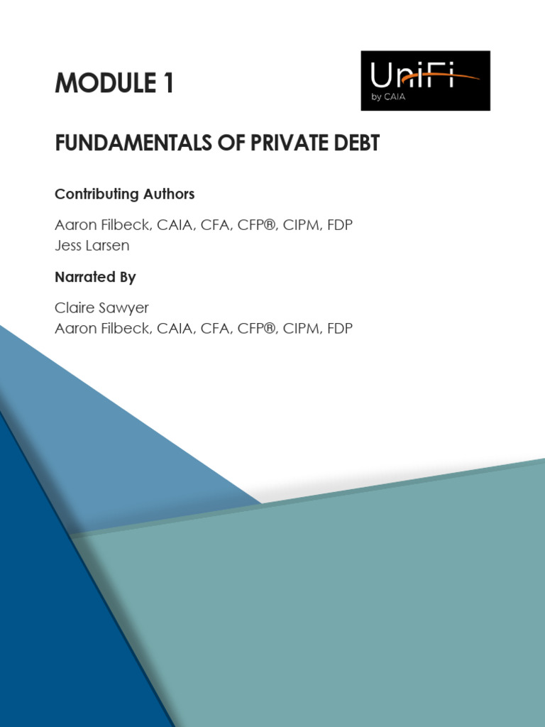 Private Debt-Module One-Fundamentals of Private Debt - Updated | PDF ...