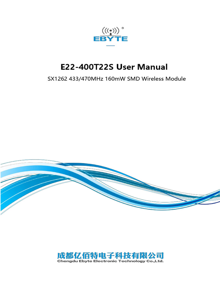 E22-400T22S User Manual: Sx1262 433/470Mhz 160Mw SMD Wireless Module ...